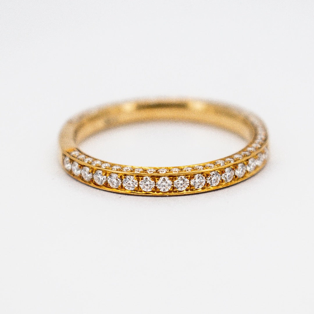 10k Pure Gold Round Cut Bezel Set Diamond Ring – Boujee Ice