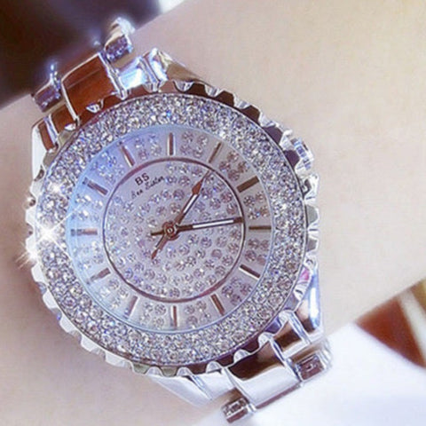 Crystal Diamante Gold or Silver Dress Watch – Boujee Ice