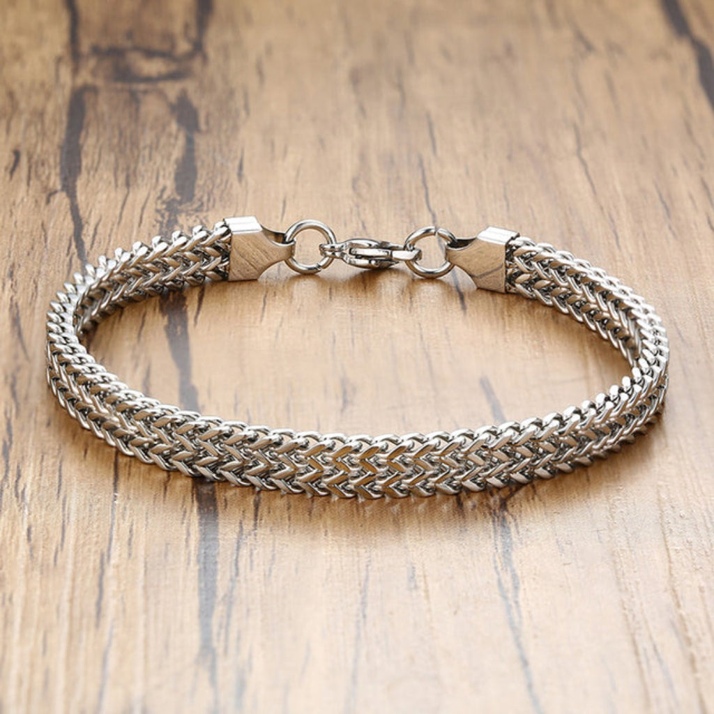 Double Curb Cubic Foxtail Chain Bracelets – Boujee Ice